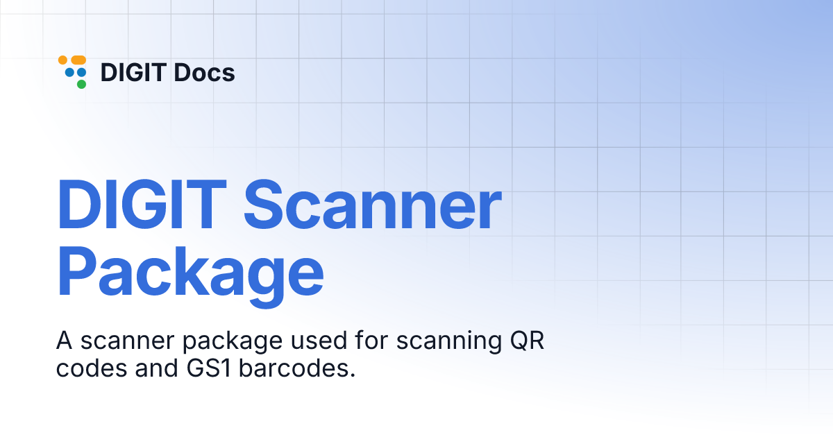 DIGIT Scanner Package | DIGIT Docs