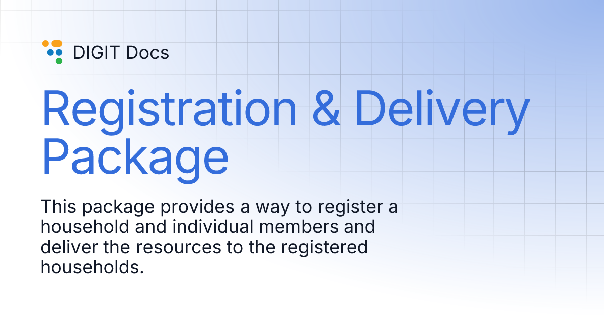 Registration & Delivery Package | DIGIT Docs