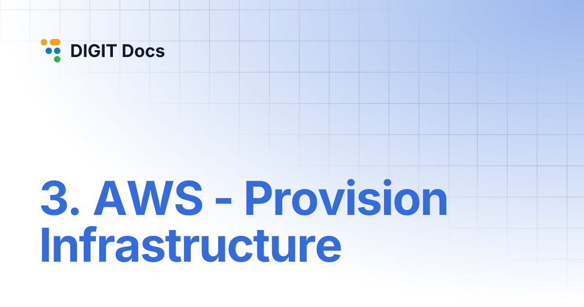3. AWS - Provision Infrastructure | DIGIT Docs