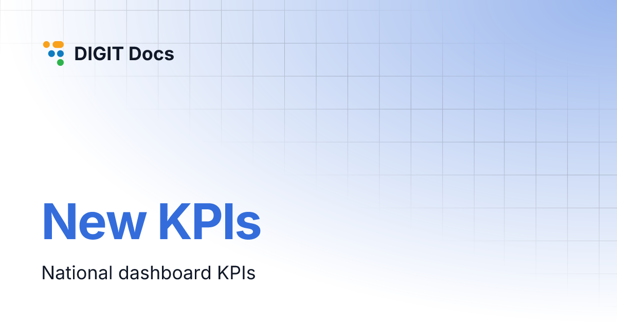 New KPIs | v2.8 | DIGIT Docs