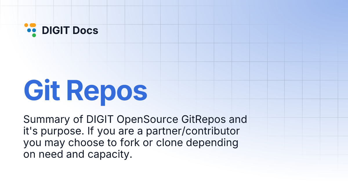 Git Repos | DIGIT Docs