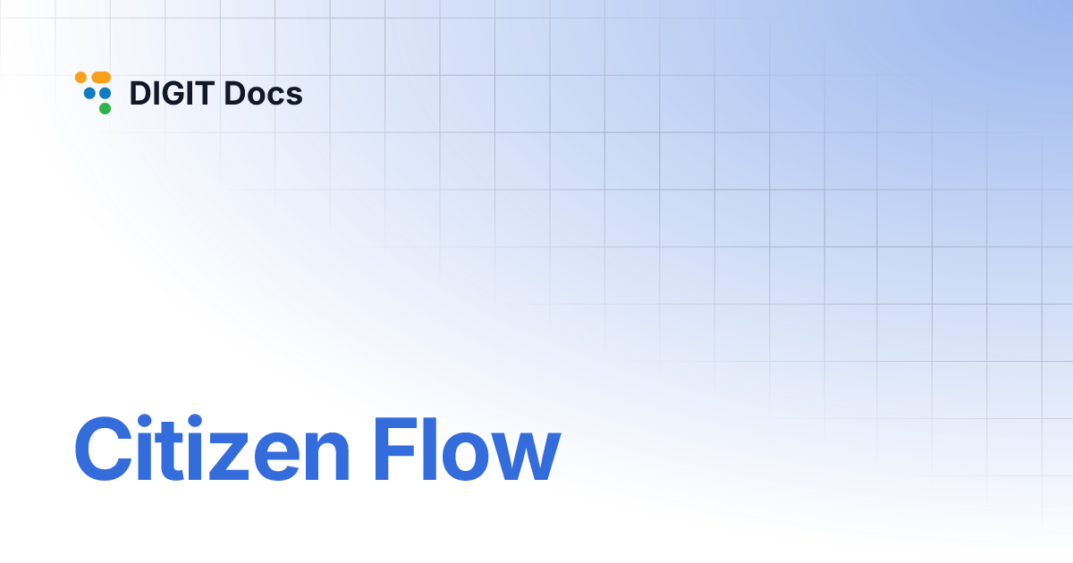 Citizen Flow | DIGIT Docs