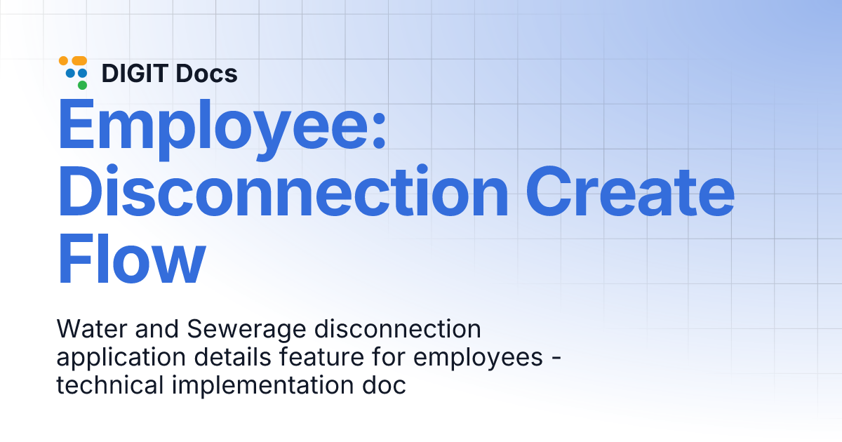 Employee: Disconnection Create Flow | DIGIT Docs