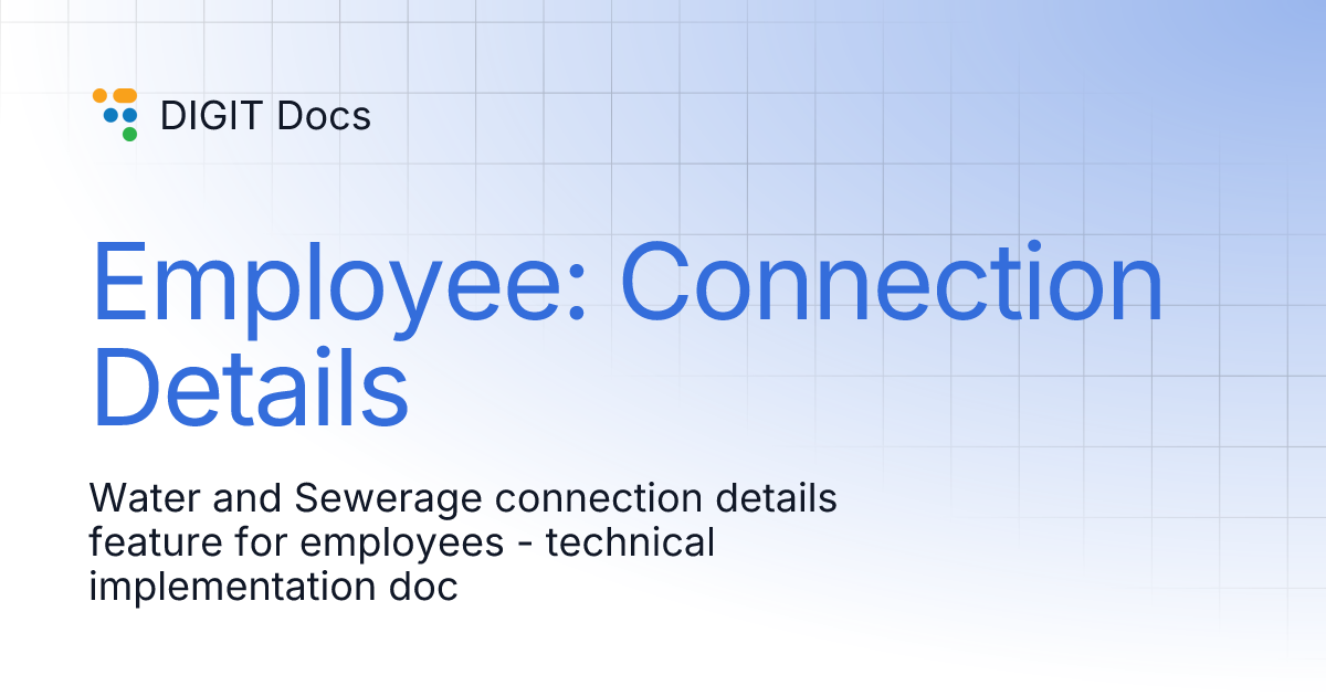 Employee Connection Details Digit Docs