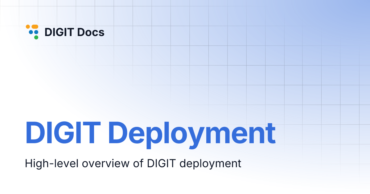 DIGIT Deployment | DIGIT Docs