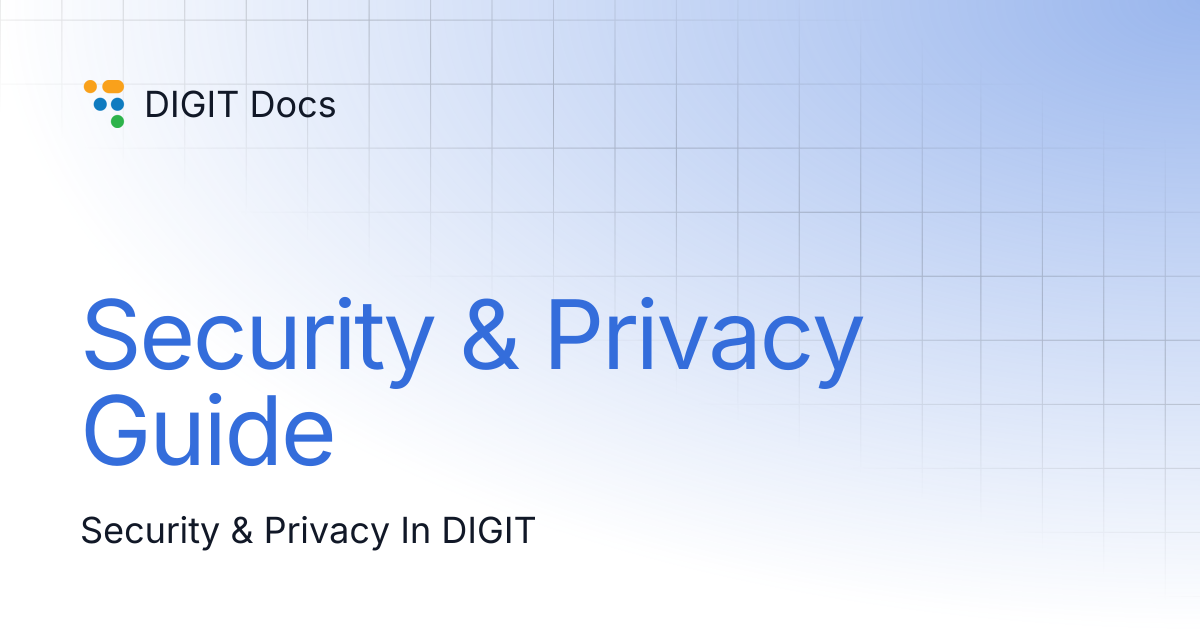 Security Privacy Guide Digit Docs