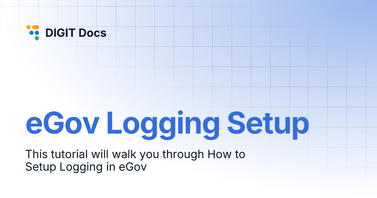 eGov Logging Setup | DIGIT Docs