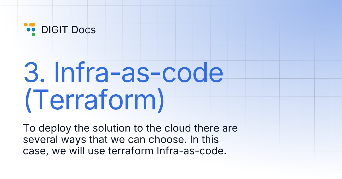 3. Infra-as-code (Terraform) | DIGIT Docs
