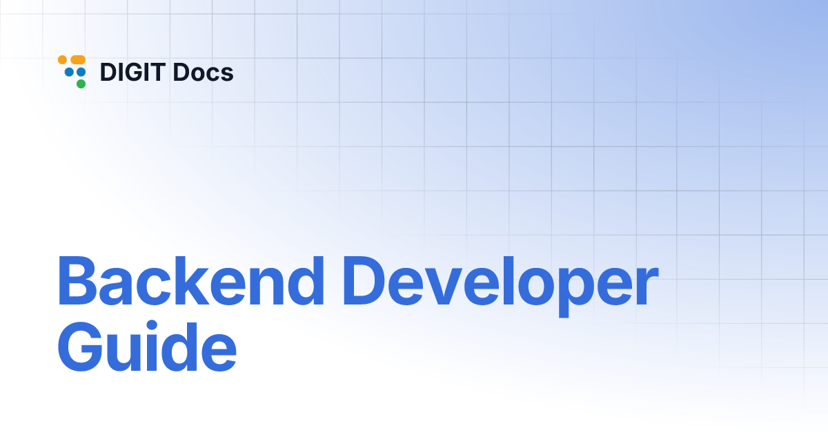 Backend Developer Guide Digit Docs