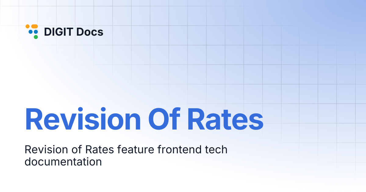 Revision Of Rates | DIGIT Docs