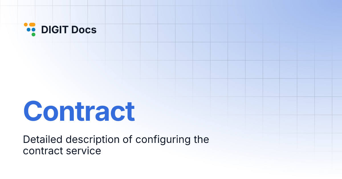 Contract | DIGIT Docs