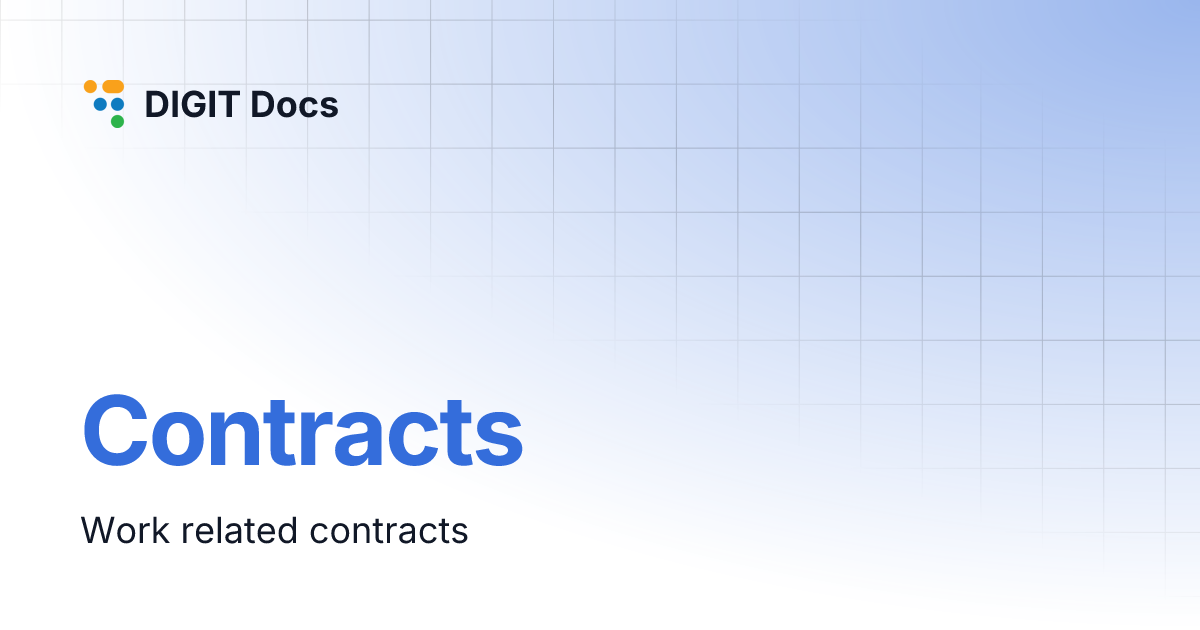 Contracts | DIGIT Docs